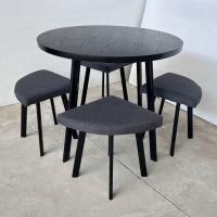 China Customizable American Gray Black 4 Chair Dining Set Home furnishings for sale