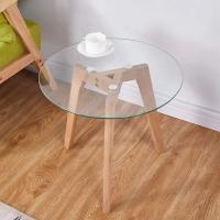 China Customizable Modern Glass Coffee Table Exquisite Matching Glass Round Table for sale