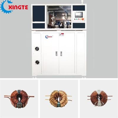 China Automatic Butterfly Type Toroidal Coil Winding Machine 2 Stations 0.4-1.8mm Wire for sale