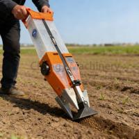 China Hand Push Seeder Manual Planter for Corn Soybeans  Single Row Sowing Tool for sale