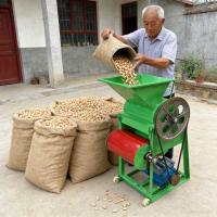 China Industrial Peanut Shelling Machine 150-200kg/h Dual-Fan Cleaning Groundnut Decorticator for Oil Plants for sale