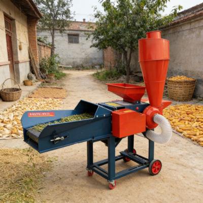 China 2 in 1 Chaff Cutter Grass Shredder Machine 1-2.8t/H Feed Capacity 220V 380V for sale