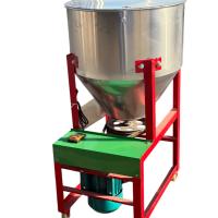 China Stainless Steel Grain Feed Mixer 300-500kg/h Livestock Feed Blending Machine 220V for sale