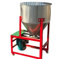 China Stainless Steel Feed Grain Mixer 300-500kg/h Animal Feed Blending Equipment 220V for sale