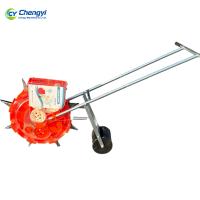 China Heavy Duty Manual Seeder Push Planter for Rough Terrain with No-Till Capability for sale