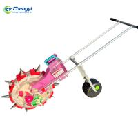 China Farmland Heavy Duty Hand Push Seeder 7kg Seed Capacity Rust Resistant Coating for sale