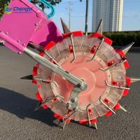 China Farmland Heavy Duty Hand Push Seeder 7kg Seed Capacity Rust Resistant Coating for sale