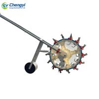 China Plastic Manual Seeder Machine 7kg Capacity Lightweight Hand Push Planter for Farms for sale