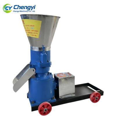 China Portable Feed Pellet Machine 30-2000kg/h Output Flat Die Animal Feed Pelletizer for sale