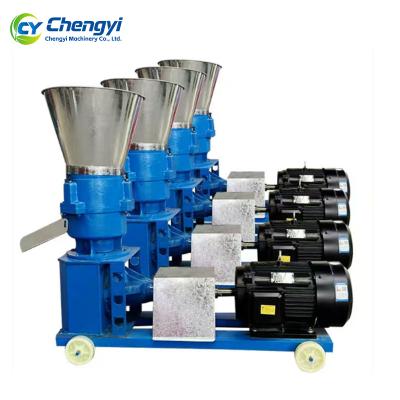 China Portable Feed Pellet Machine 30-2000kg/h Output Flat Die Animal Feed Pelletizer for sale