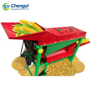 China 3 in 1 Corn Peeling Threshing Machine 220V 380V Diesel Electric Maize Huller 400-500kg for sale