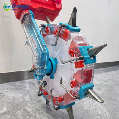 China Heavy Duty PC Hand Push Fertilizer Spreader All Terrain Roller Planter for sale