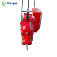 China Steel Manual Seeder Machine Push Seeder 7kg Seed Box Capacity Adjustable Nozzle Spacing for sale