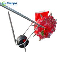 China Reinforced Metal Hand Push Seeder 7kg Seed Box Capacity Adjustable Seeding for Farmland Garden for sale