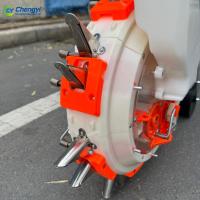 China Heavy Duty Manual Seeder Machine 14.5kg Portable Row Sower with Fertilizer for sale