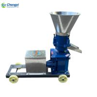 China Stainless Steel Feed Pellet Machine 30-2000kg/h Flat Die Animal Pellet Mill for sale
