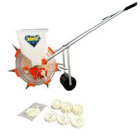 China Manual Seeder Machine 7kg Seed Box Hardened Steel Chassis Field Sowing Tool for sale
