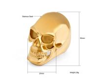 China Titanium Plated Stainless Steel Skull Ring for Men in Europe or America Skull Shape for sale