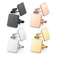 China Jewelry Main Material Stainless steel 4 Colors Cufflinks for Wedding Business Jewelry for sale