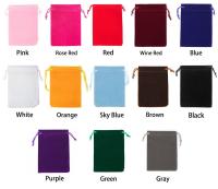 China 7x9cm 8x10cm 9x12cm Velvet Drawstring Pouches in Customized Color for Jewelry Packing for sale