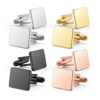China Jewelry Main Material Stainless steel 4 Colors Cufflinks for Wedding Business Jewelry for sale