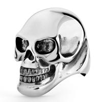 China Titanium Plated Stainless Steel Skull Ring for Men in Europe or America Skull Shape for sale
