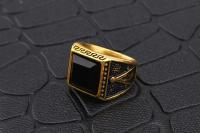 China Jewelry Type Rings 316L Stainless Steel Agate Ring for Men in Europe or America's Market for sale