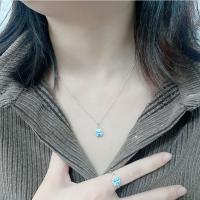 China S925 Sterling Silver Ocean Heart Blue Gem European and American Fashion Jewelry Set for sale