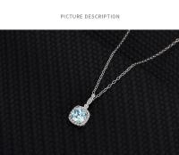 China S925 Sterling Silver Ocean Heart Blue Gem European and American Fashion Jewelry Set for sale