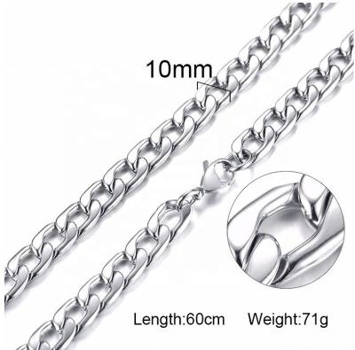 China 24 Inch Men's Round Miami Cuban Link Chain Necklace in Gold Tone Stainless Steel for sale