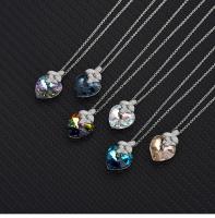 China Gold Plated Heart-Shaped S925 Sterling Silver Necklace for European and American Women for sale