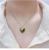 China Gold Plated Heart-Shaped S925 Sterling Silver Necklace for European and American Women for sale