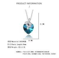China Gold Plated Heart-Shaped S925 Sterling Silver Necklace for European and American Women for sale