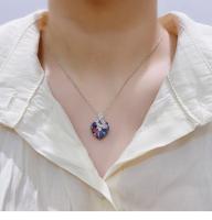 China Gold Plated Heart-Shaped S925 Sterling Silver Necklace for European and American Women for sale