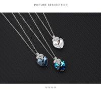 China Gold Plated Heart-Shaped S925 Sterling Silver Necklace for European and American Women for sale