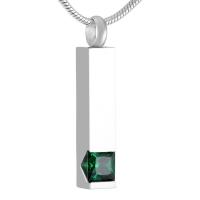 China CZ stone cremation urn pendant for ashes holder and perfume bottle in stainless steel for sale