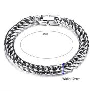 China Stainless Steel 10mm Men Bracelet Cuban Link Hand-Chain for Daily Wear and Dropshipping for sale