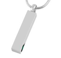 China CZ stone cremation urn pendant for ashes holder and perfume bottle in stainless steel for sale