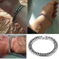 China Stainless Steel 10mm Men Bracelet Cuban Link Hand-Chain for Daily Wear and Dropshipping for sale