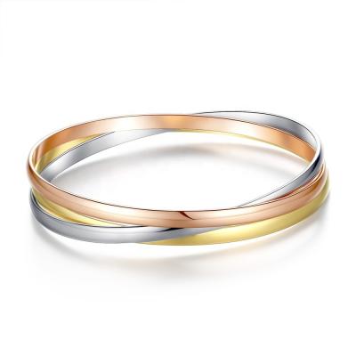 China 8 Year's Experience and Excellent High Class 3 Colors Bangles for Fashionable Buyers for sale