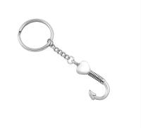 China CLASSIC Style Stainless Steel Heart With Hook Keychain For Men Cremation Urn Souvenir for sale