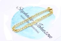 China Picture Silver/Gold 2.2mm Wide Cross Chain For Necklace 16