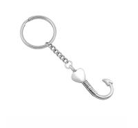 China CLASSIC Style Stainless Steel Heart With Hook Keychain For Men Cremation Urn Souvenir for sale