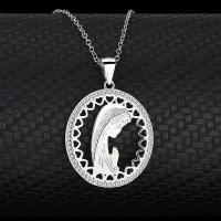 China Simple Style 925 Sterling Silver Virgin Mary Prayer Necklace for European and American for sale