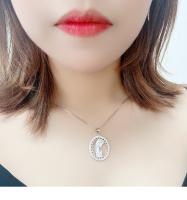 China Simple Style 925 Sterling Silver Virgin Mary Prayer Necklace for European and American for sale