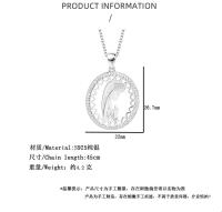China Simple Style 925 Sterling Silver Virgin Mary Prayer Necklace for European and American for sale