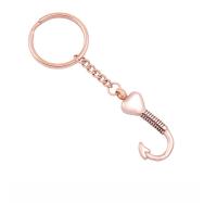 China CLASSIC Style Stainless Steel Heart With Hook Keychain For Men Cremation Urn Souvenir for sale