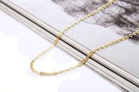 China Picture Silver/Gold 2.2mm Wide Cross Chain For Necklace 16