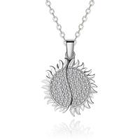 China S925 Sterling Silver Sunflower Pendant Necklace for European Style and Customized Name for sale