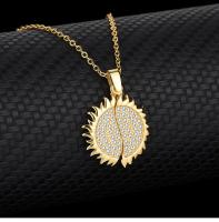 China S925 Sterling Silver Sunflower Pendant Necklace for European Style and Customized Name for sale